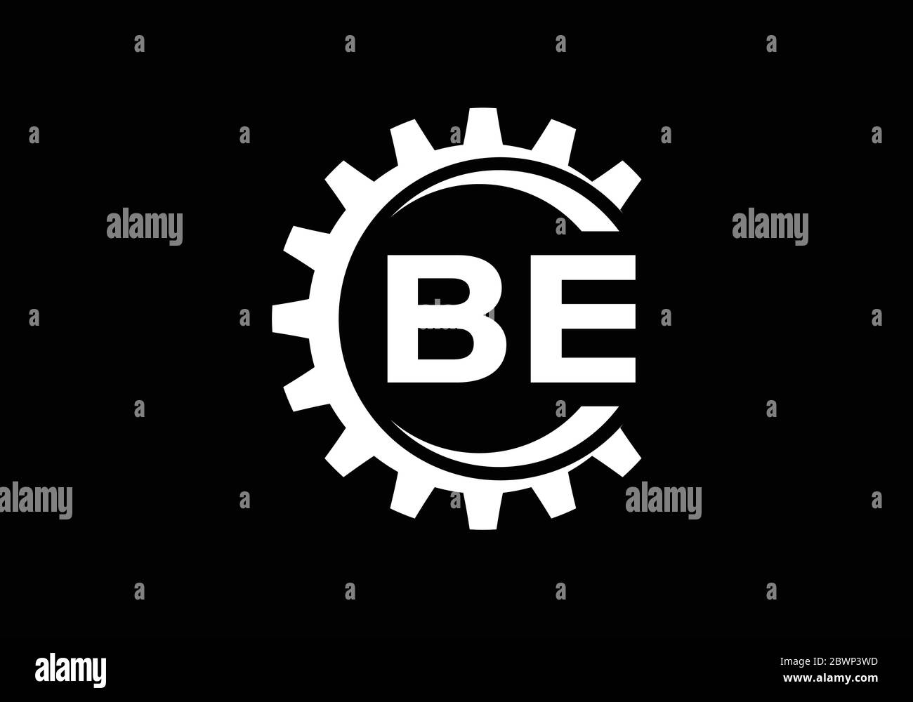 Initial Monogram Letter B E Logo Design Vector Template. B E Letter ...