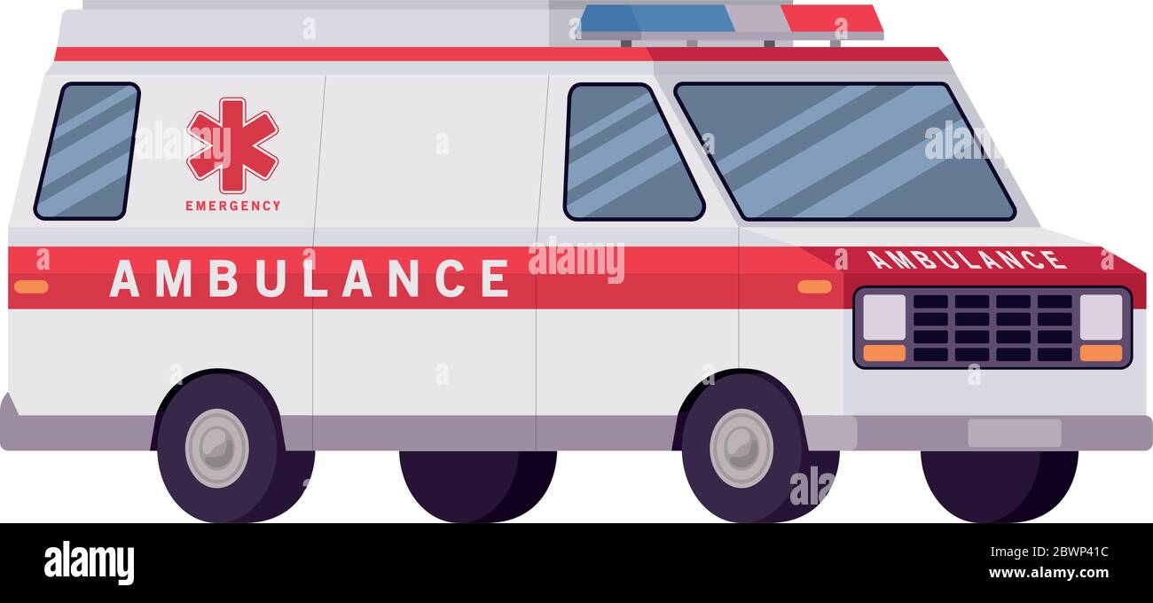 Ambulance paramedic car side view vector design Stock Vector Image ...