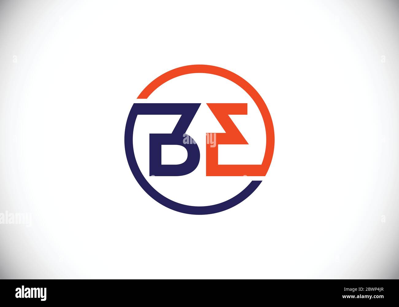 Initial Monogram Letter B E Logo Design Vector Template. B E Letter ...
