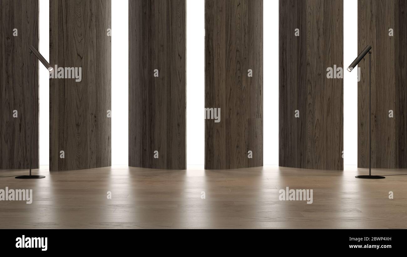 Interior empty room 3D rendering Stock Photo - Alamy
