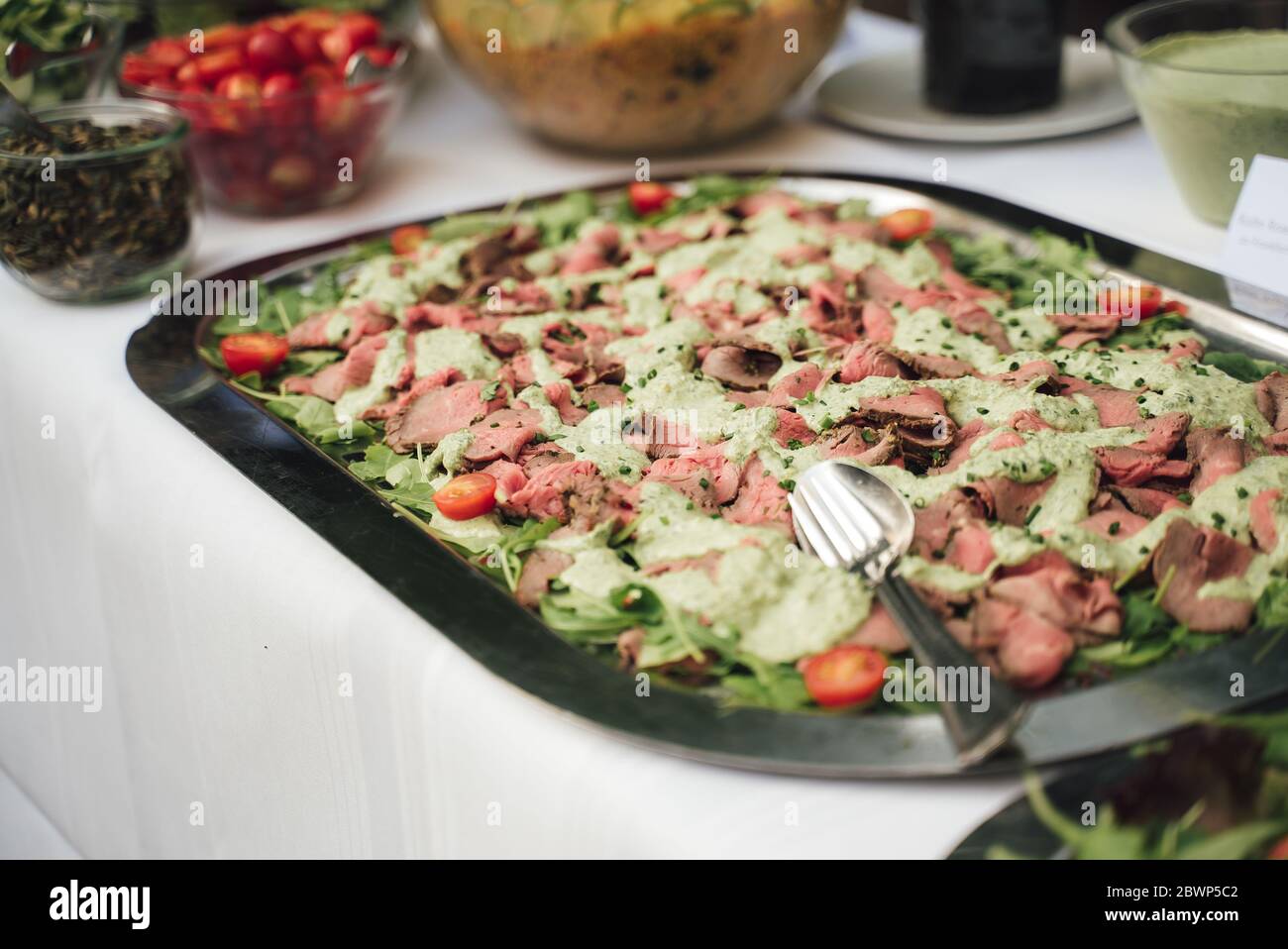 Wedding dinner with beef hi-res stock photography and images - Alamy