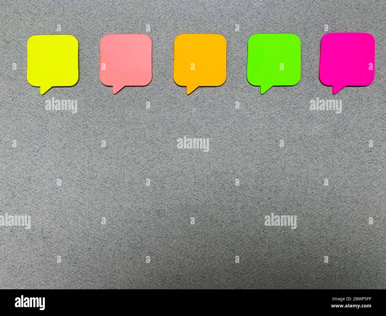 Colored blank stickers for notes, place for text Stock Photo - Alamy