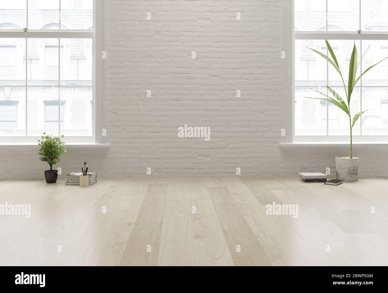 3d white empty room hi-res stock photography and images - Alamy