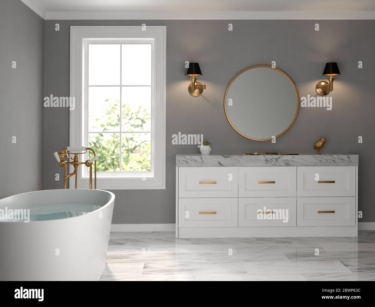 Classic marble bathroom hi-res stock photography and images - Alamy