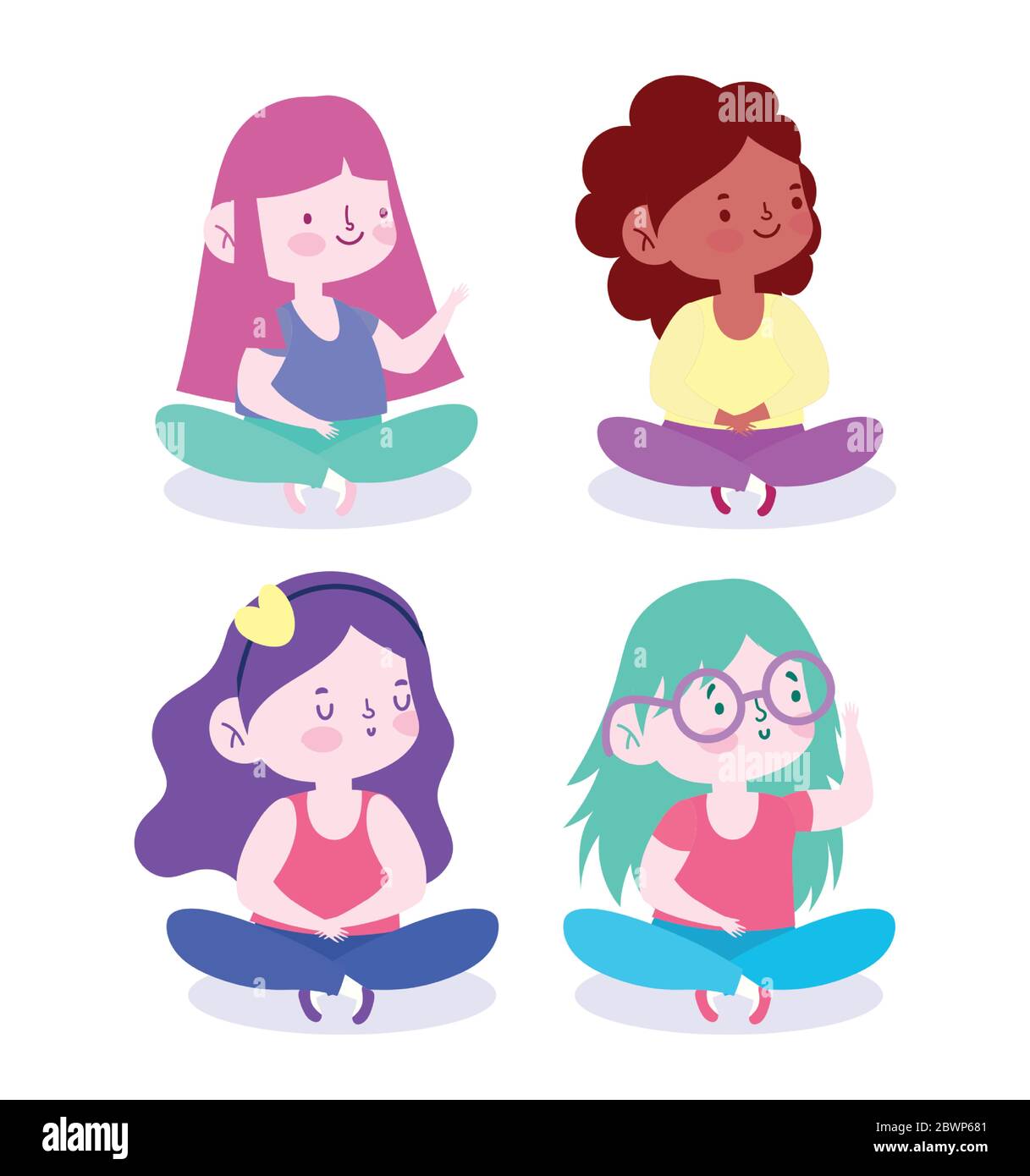 Red boy cross legged Stock Vector Images - Alamy