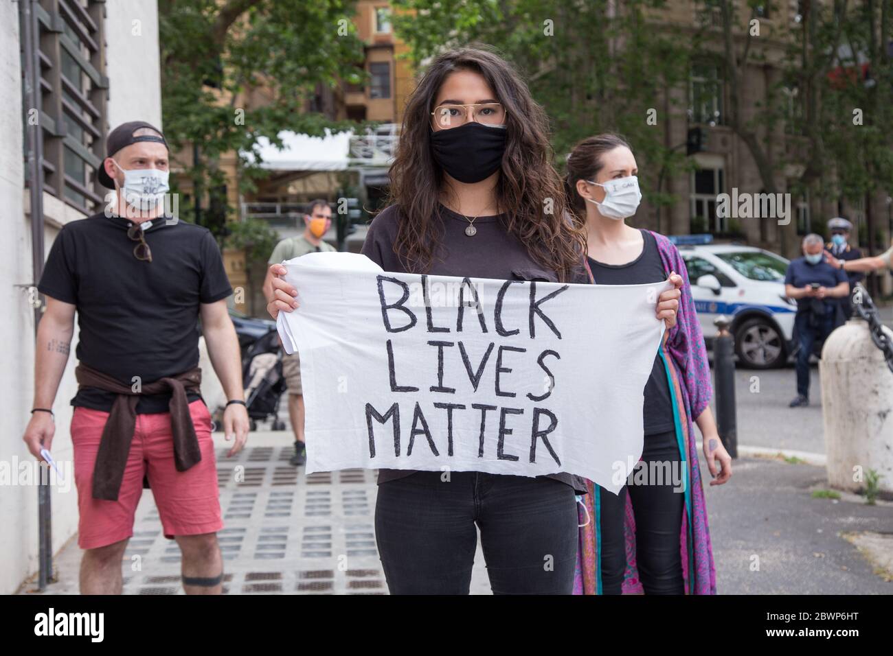 Roma, Italy. 02nd June, 2020. Sit-in in solidarity with George Floyd ...