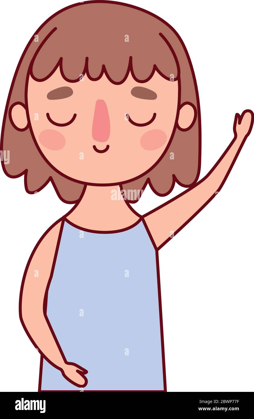 Avatar woman cartoon with brown hair vector design Stock Vector Image ...