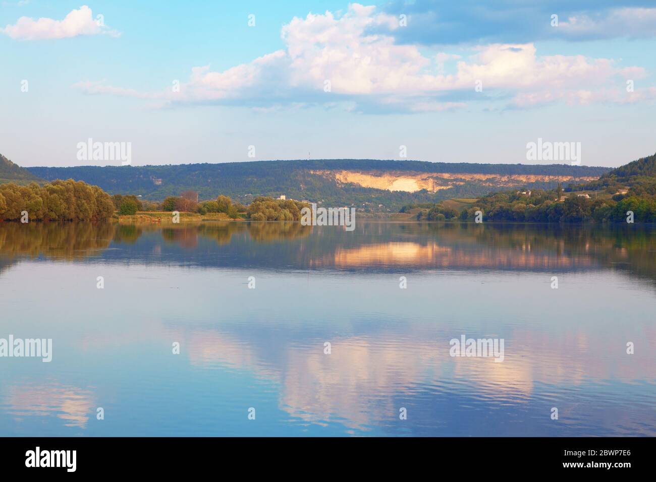 nature reflection in the river water Stock Photo - Alamy