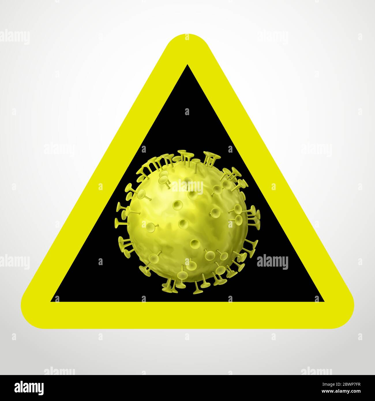 Yellow triangle with black edges Stock Vector Images - Alamy