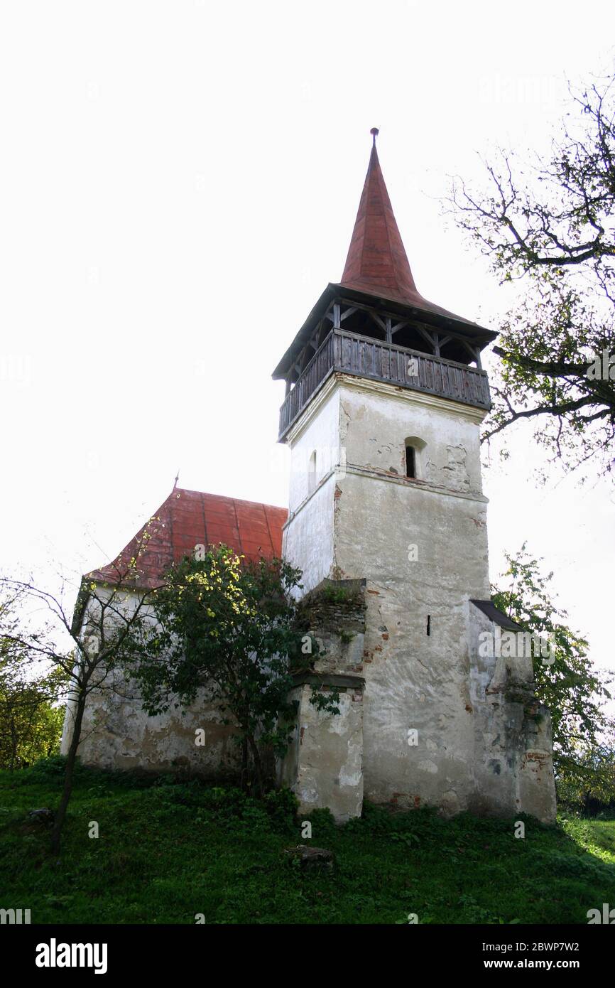 The Medieval-era church in Pesteana, Hunedoara County, Romania Stock ...
