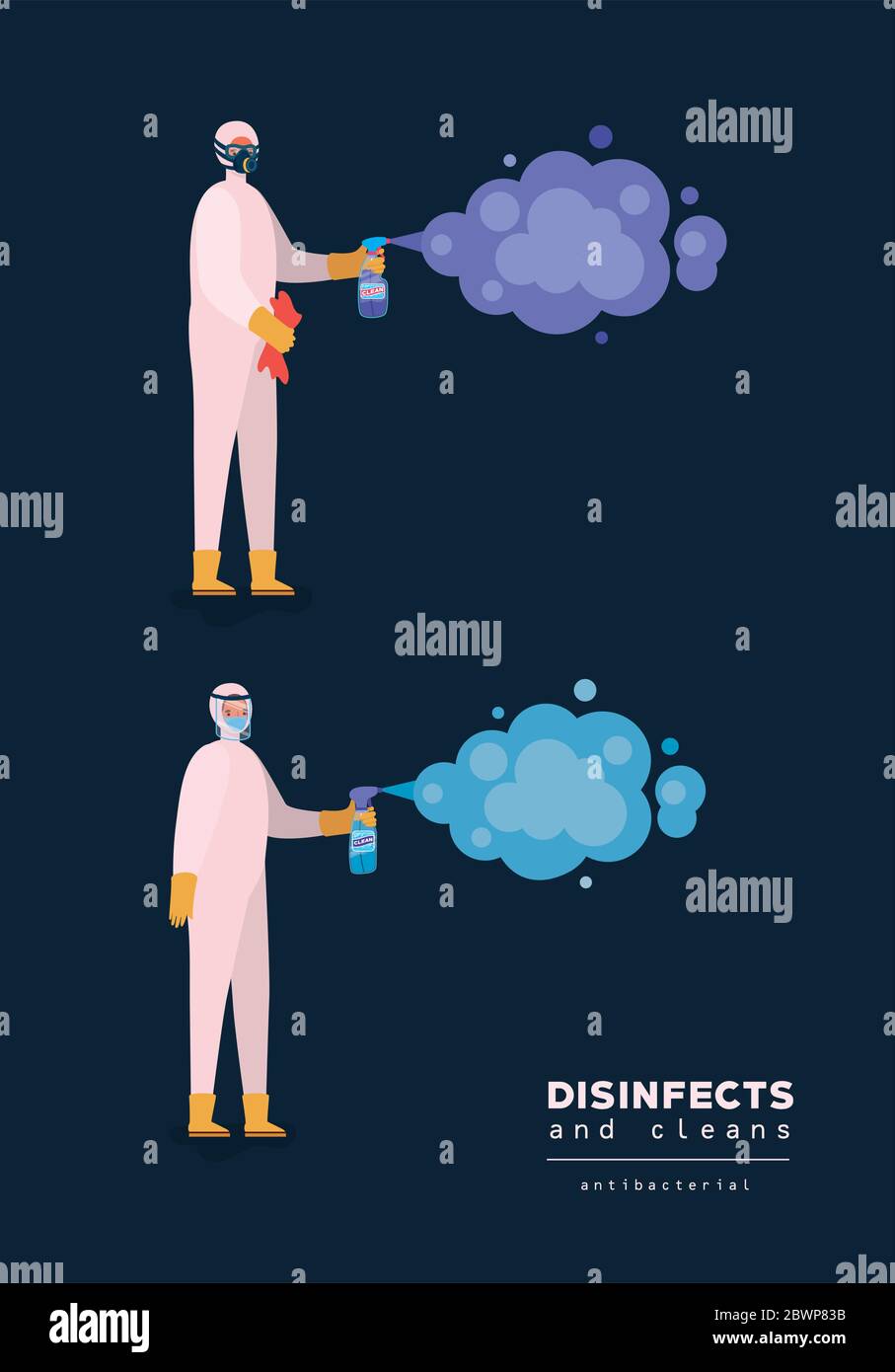 Spraying bottles Stock Vector Images - Alamy