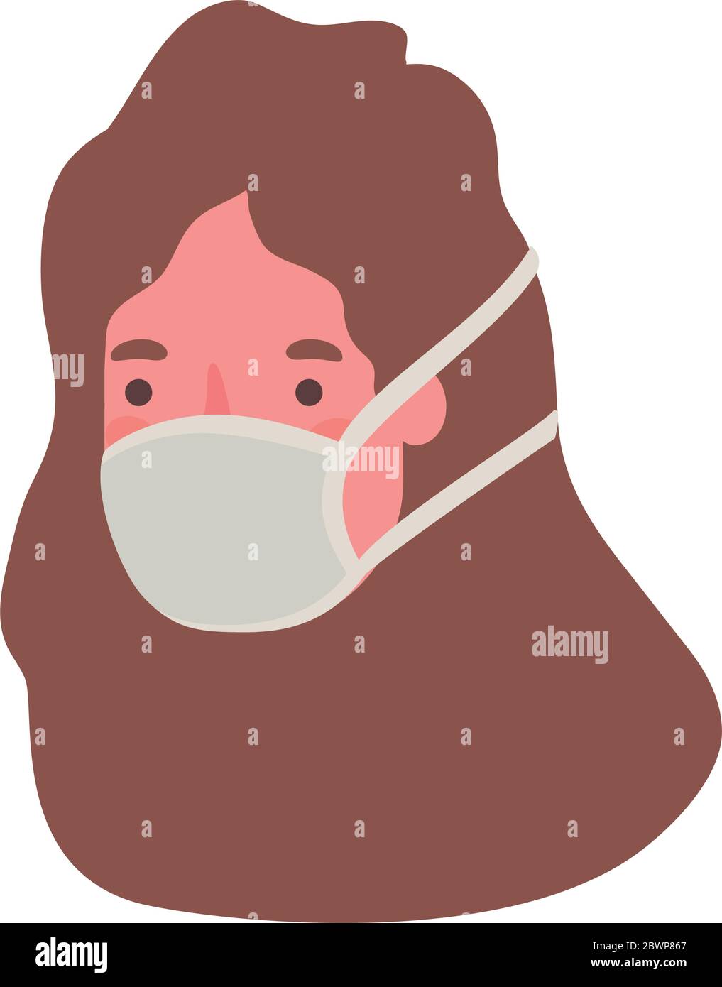 Woman head with mask vector design Stock Vector Image & Art - Alamy