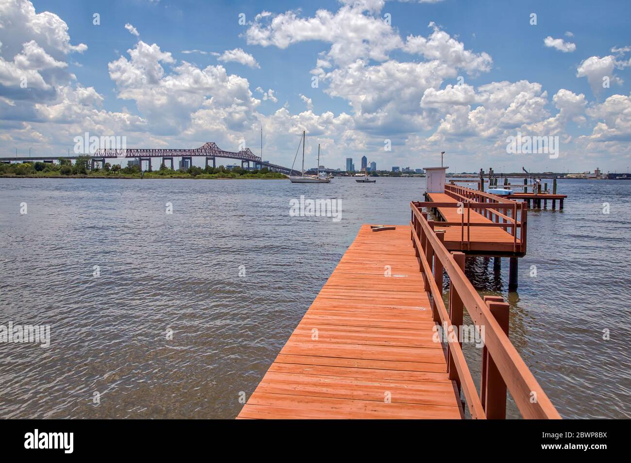 Dock on the River Stock Photo - Alamy