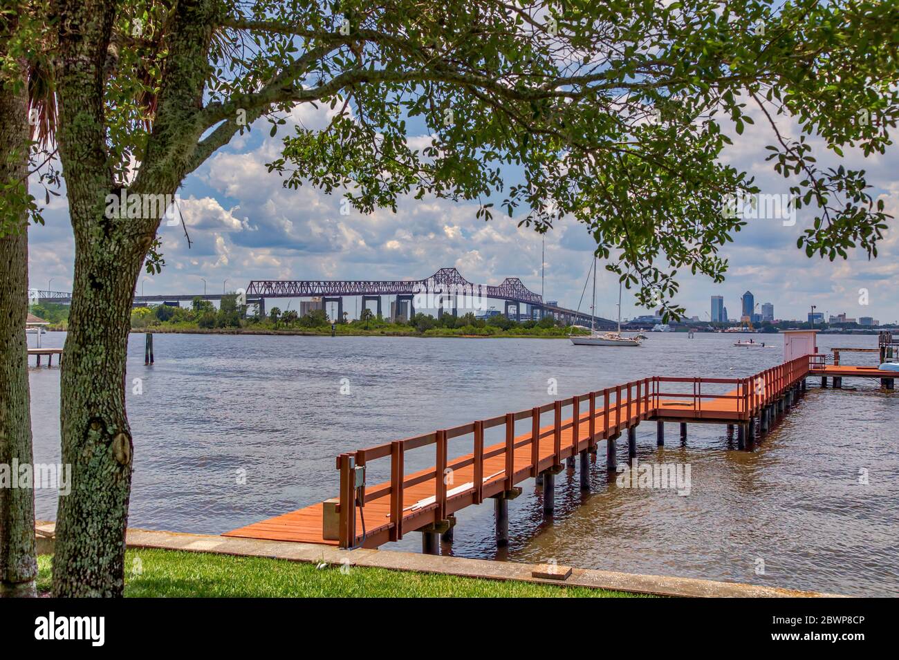 Dock on the River Stock Photo - Alamy