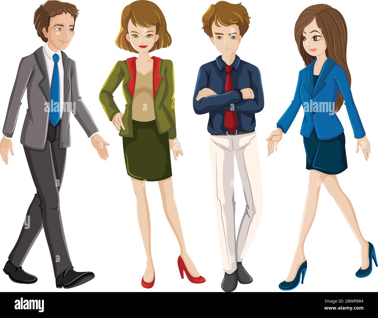 Office worker cartoon character illustration Stock Vector Image & Art ...