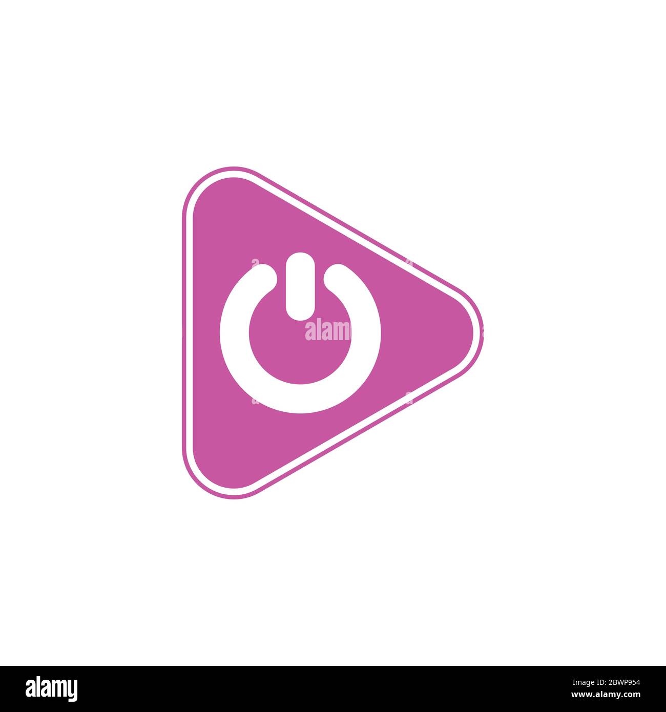 triangle power button simple design vector Stock Vector Image & Art - Alamy