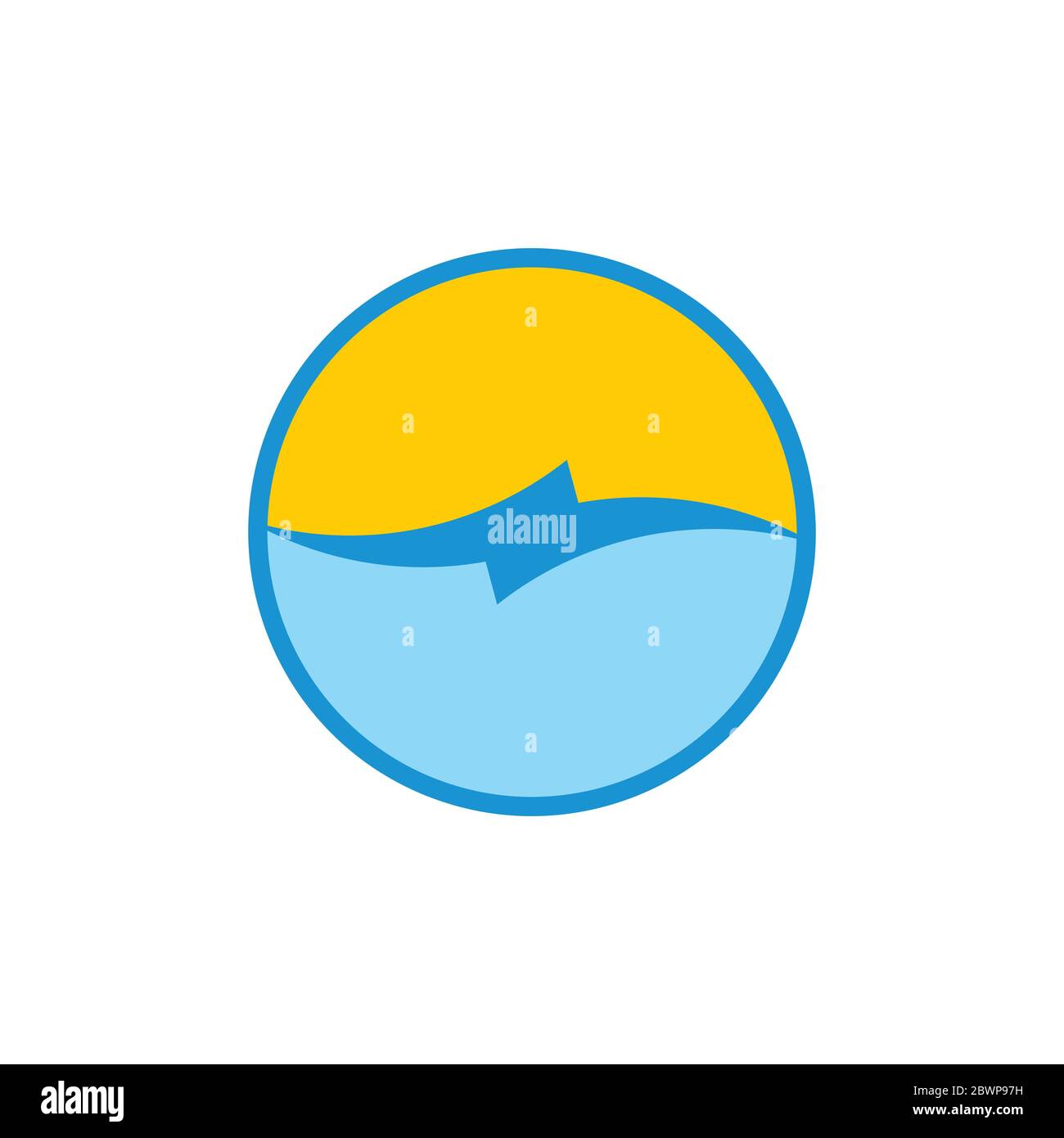 wave power symbol circle logo vector Stock Vector Image & Art - Alamy