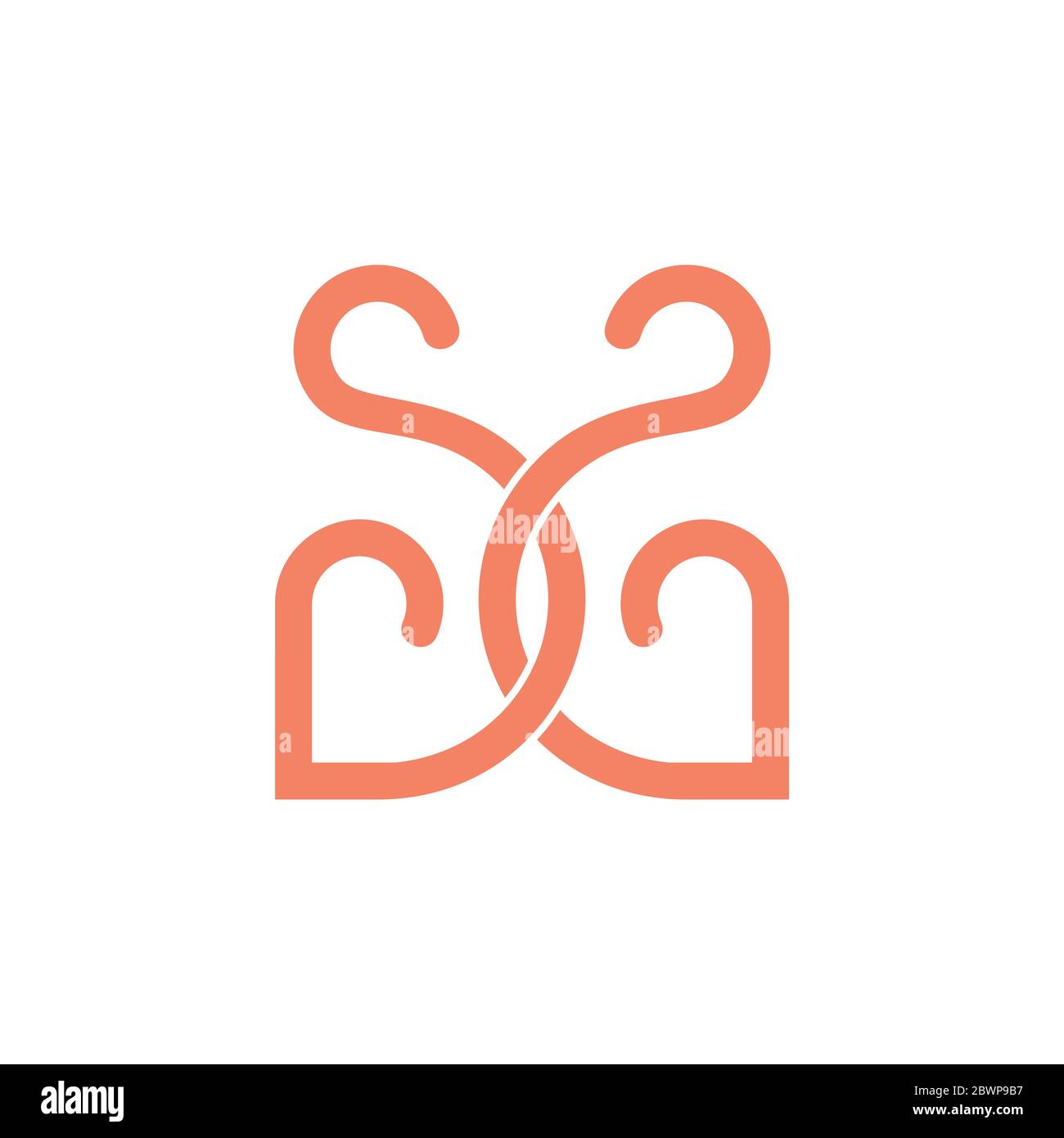 letters ss linked curves line loop design logo Stock Vector Image & Art ...