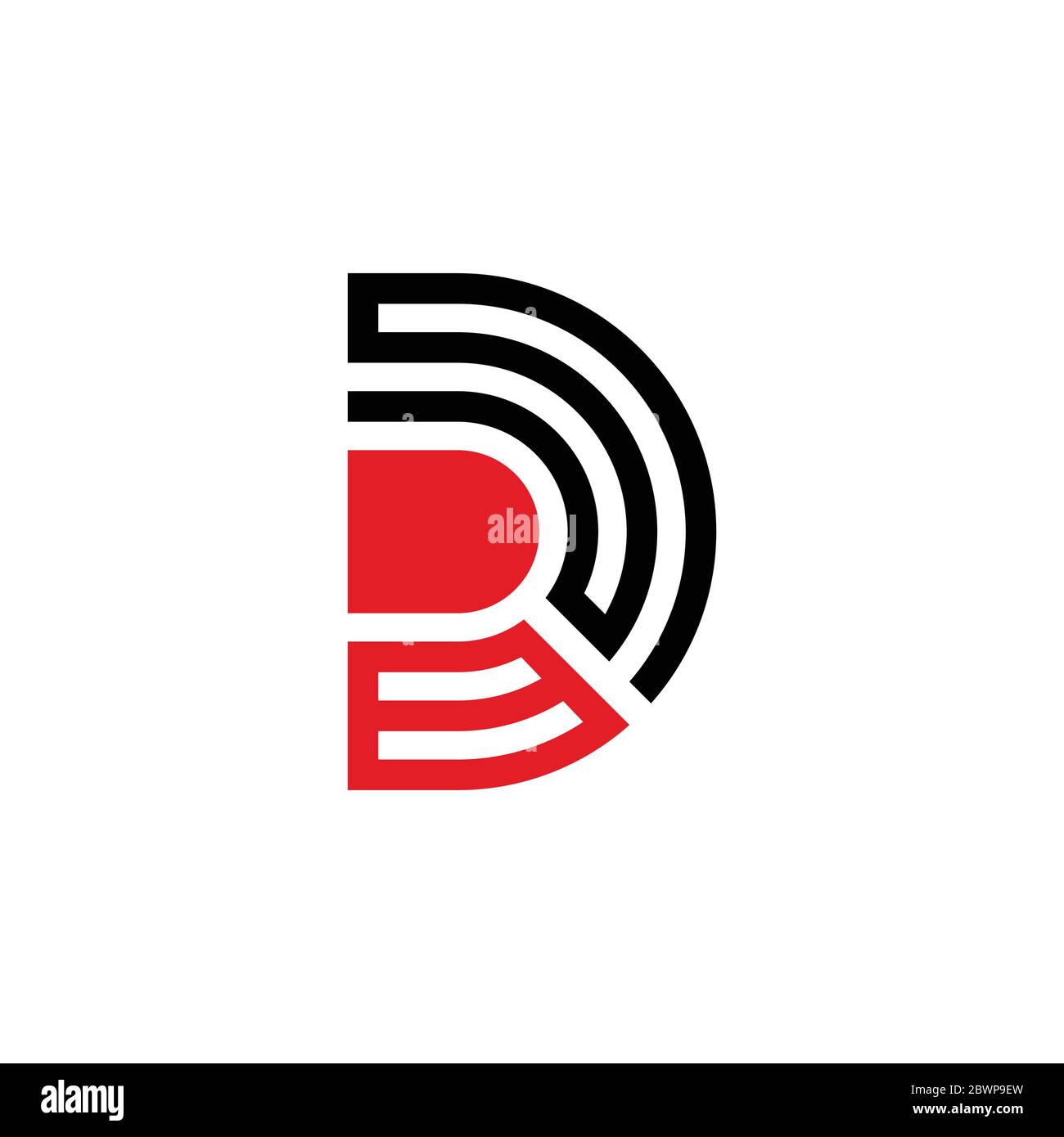 letter dr stripes geometric lines symbol logo vector Stock Vector Image ...