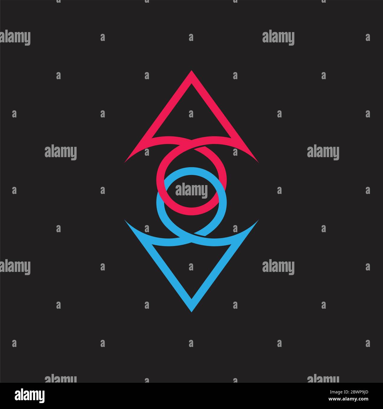 linked overlapping arrow logo vector Stock Vector Image & Art - Alamy