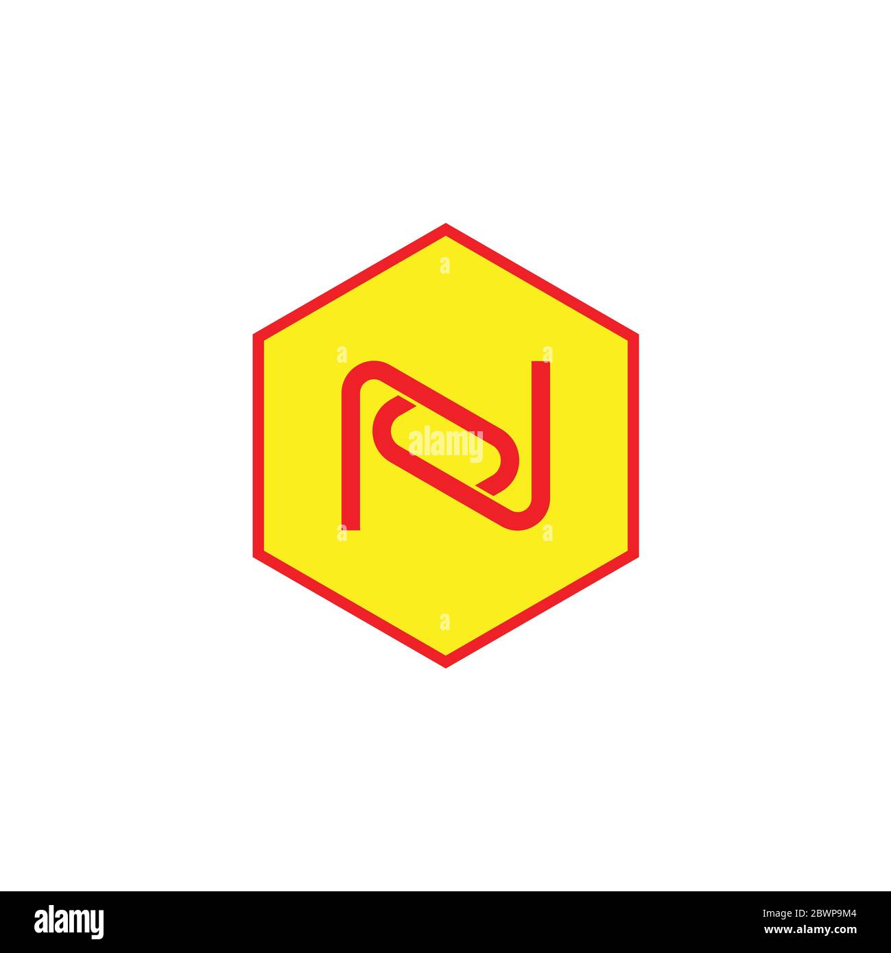 linked red letter n line logo vector Stock Vector Image & Art - Alamy