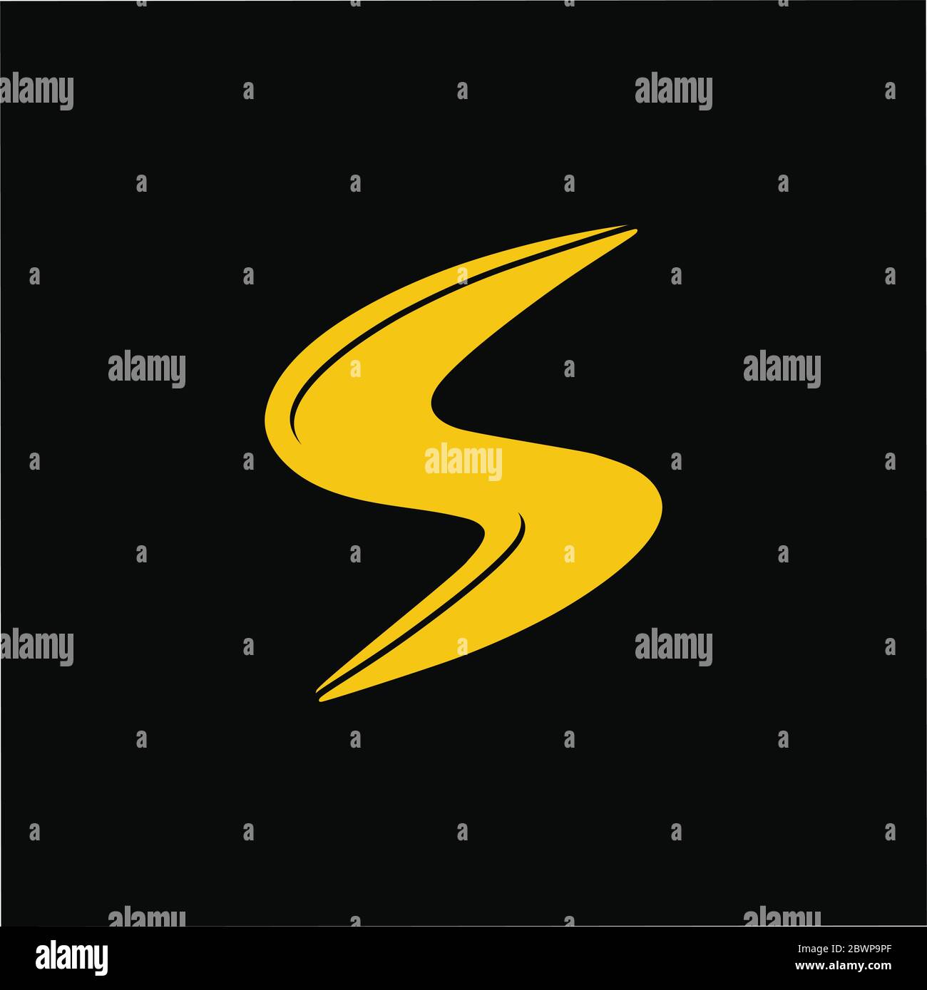 letter s thunder shape design simple logo vector Stock Vector Image ...