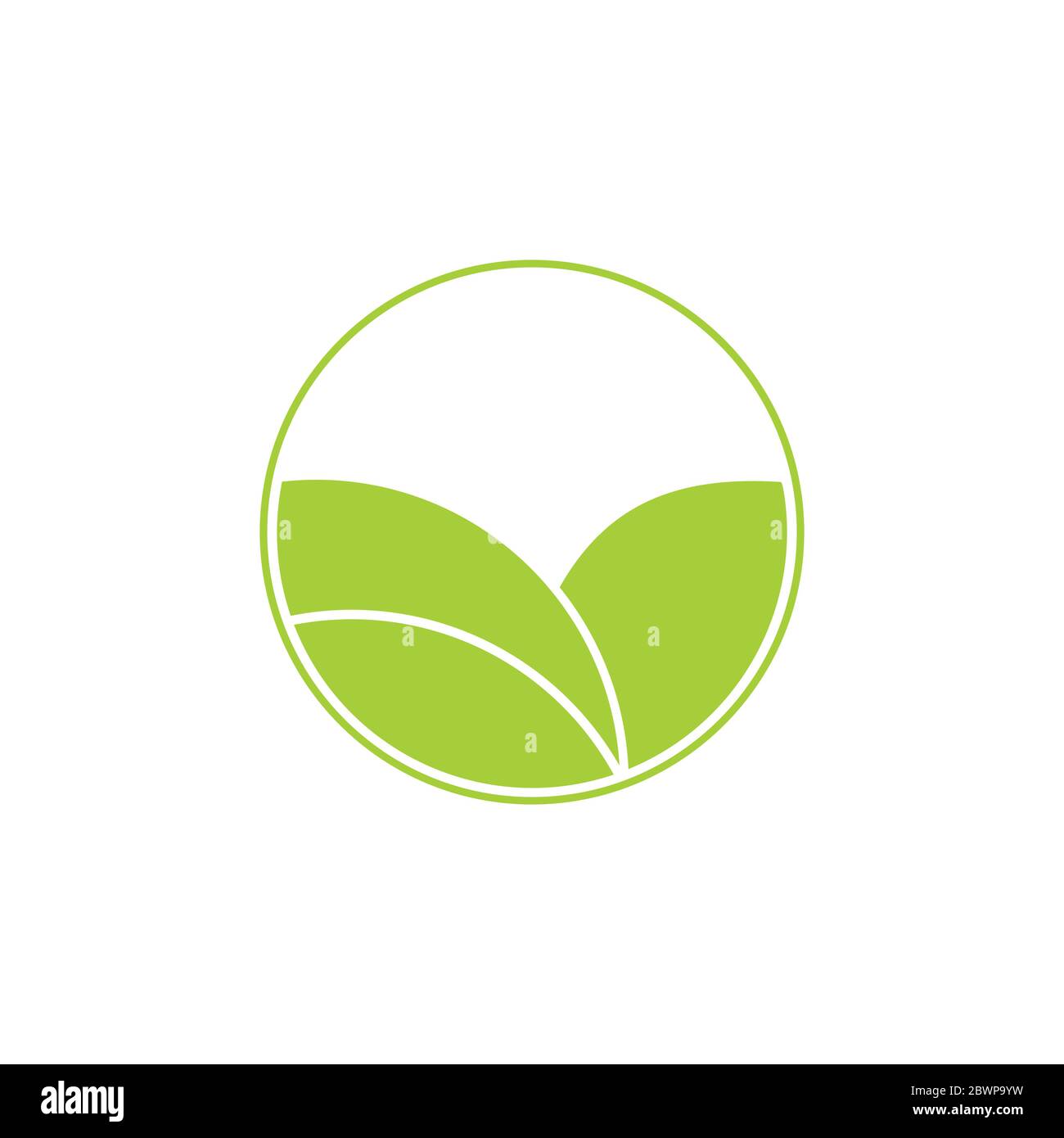simple geometric leaf plant circle logo vector Stock Vector Image & Art ...