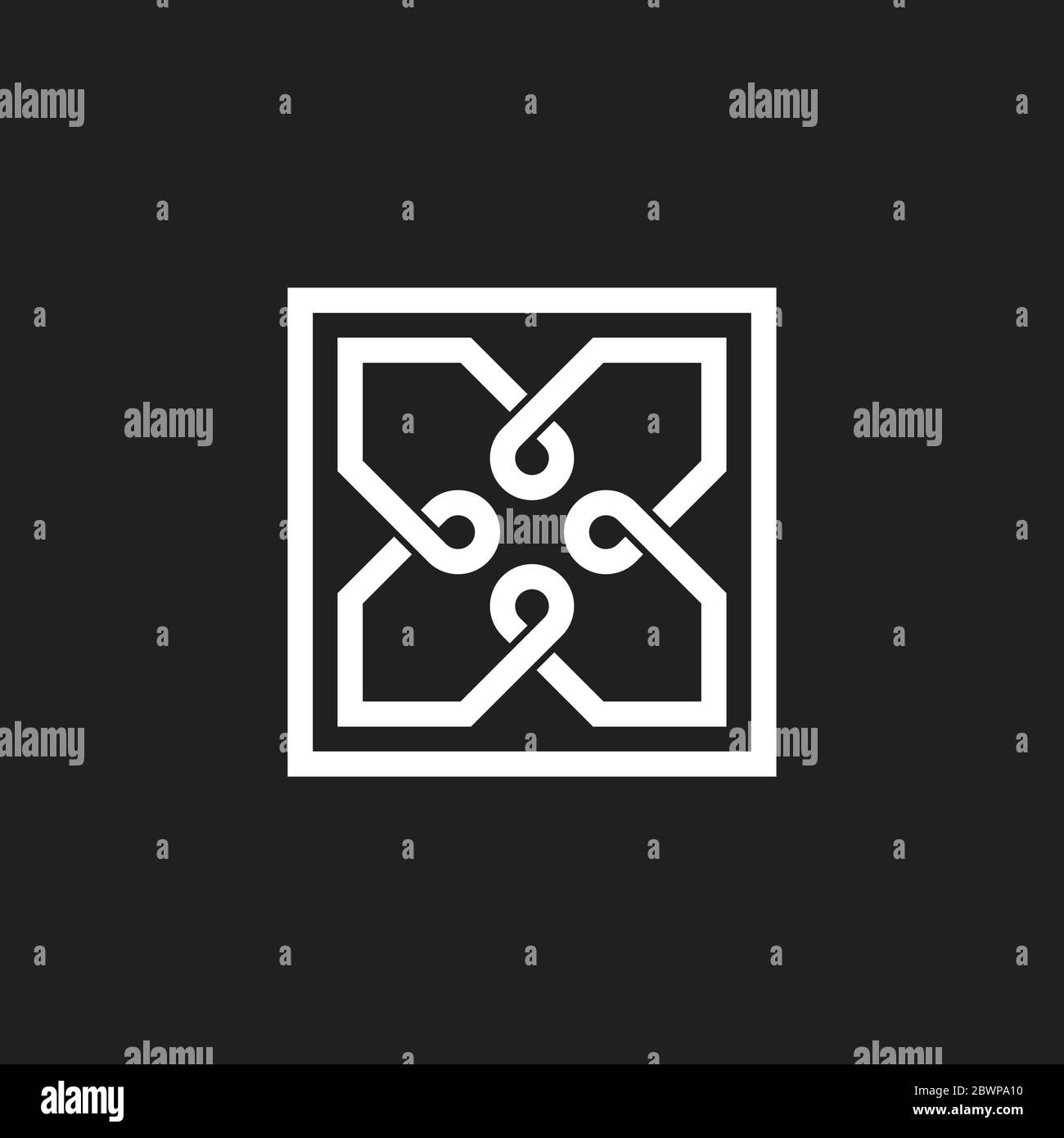 infinity overlapping line wires design symbol logo vector Stock Vector ...