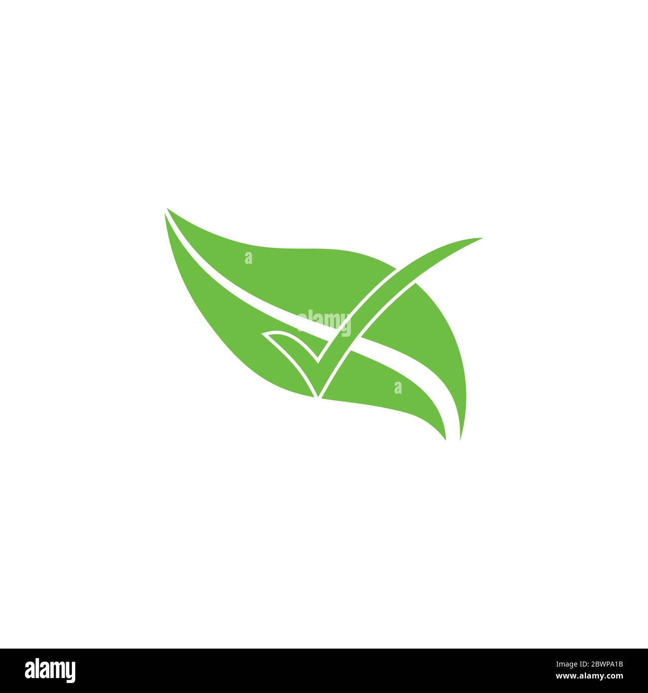 leaf check mark organic food symbol vector Stock Vector Image & Art - Alamy