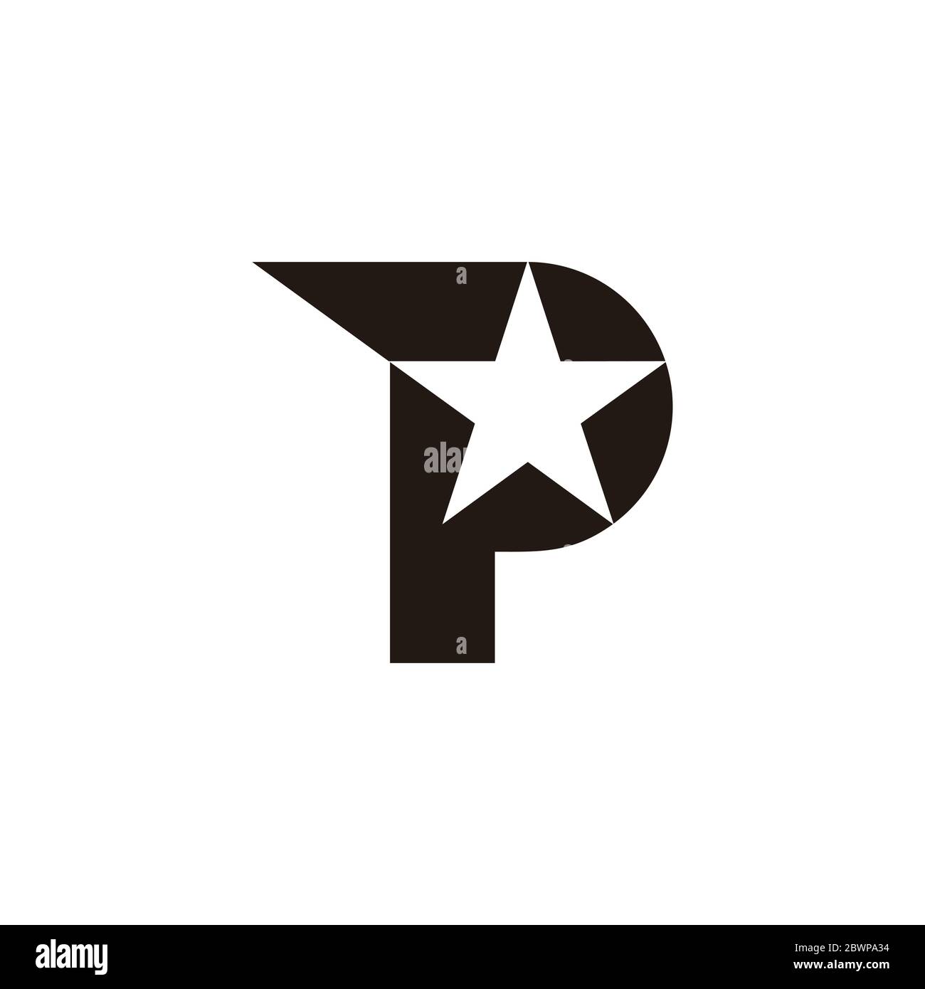letter p star geometric simple motion logo vector Stock Vector Image ...