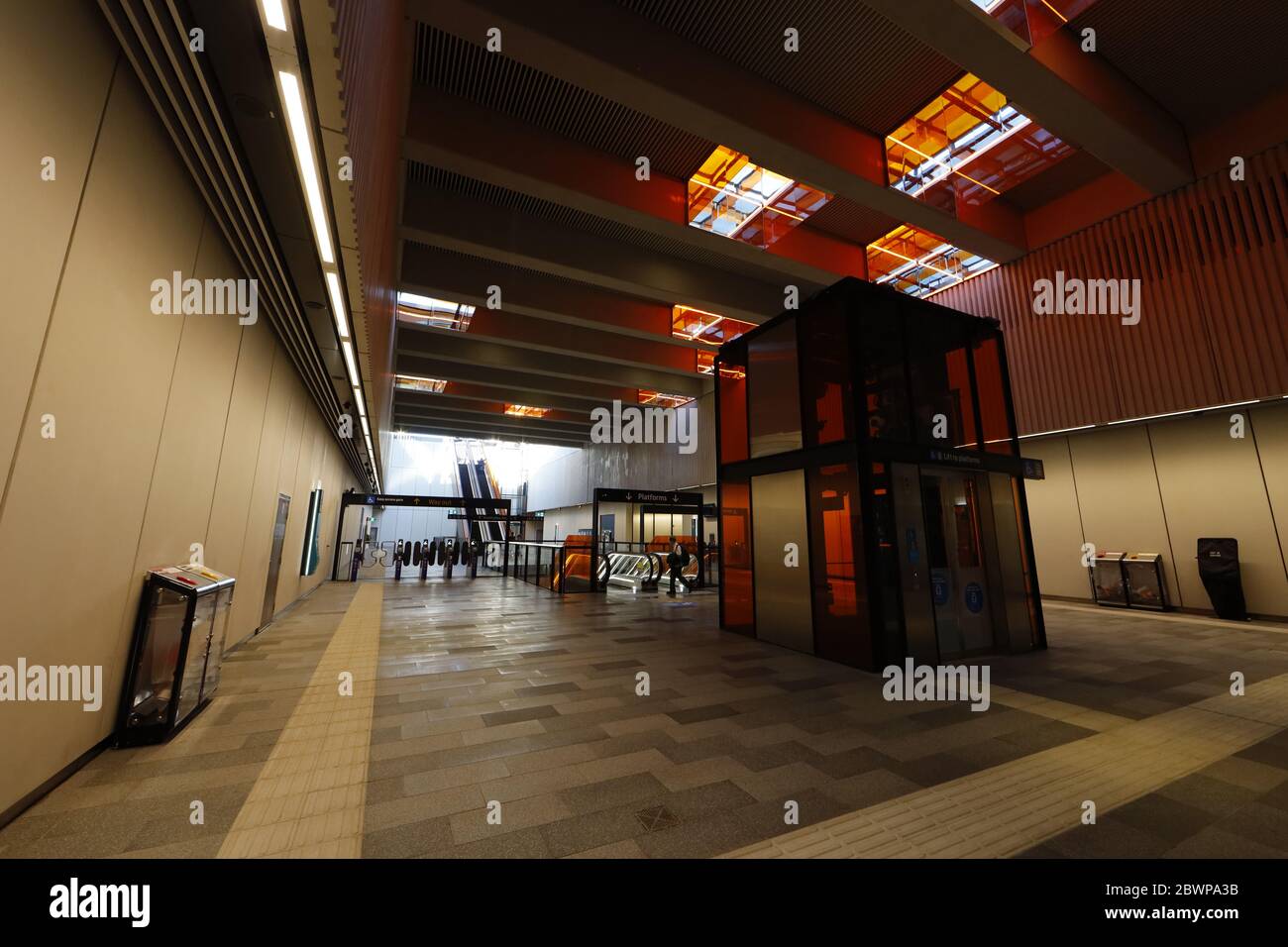 Social distanding on Sydney Metro Norwest Station Driverless Stock ...