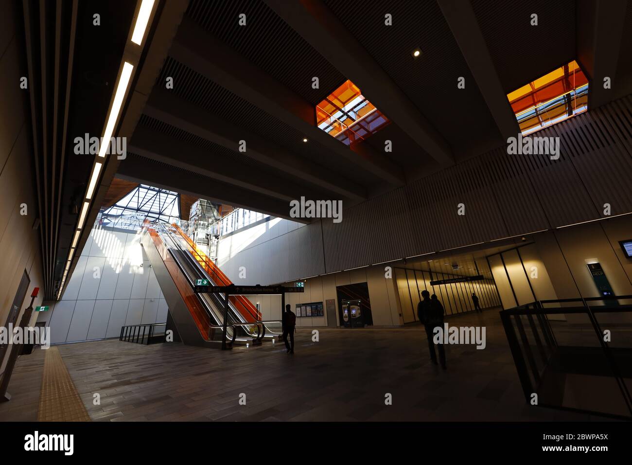 Social distanding on Sydney Metro Norwest Station Driverless Stock ...