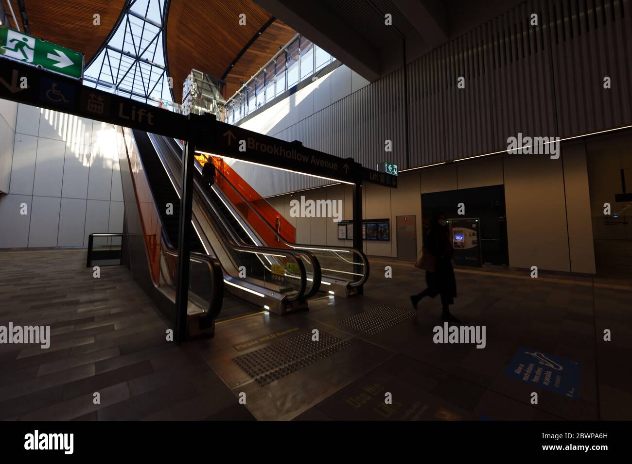 Social distanding on Sydney Metro Norwest Station Driverless Stock ...