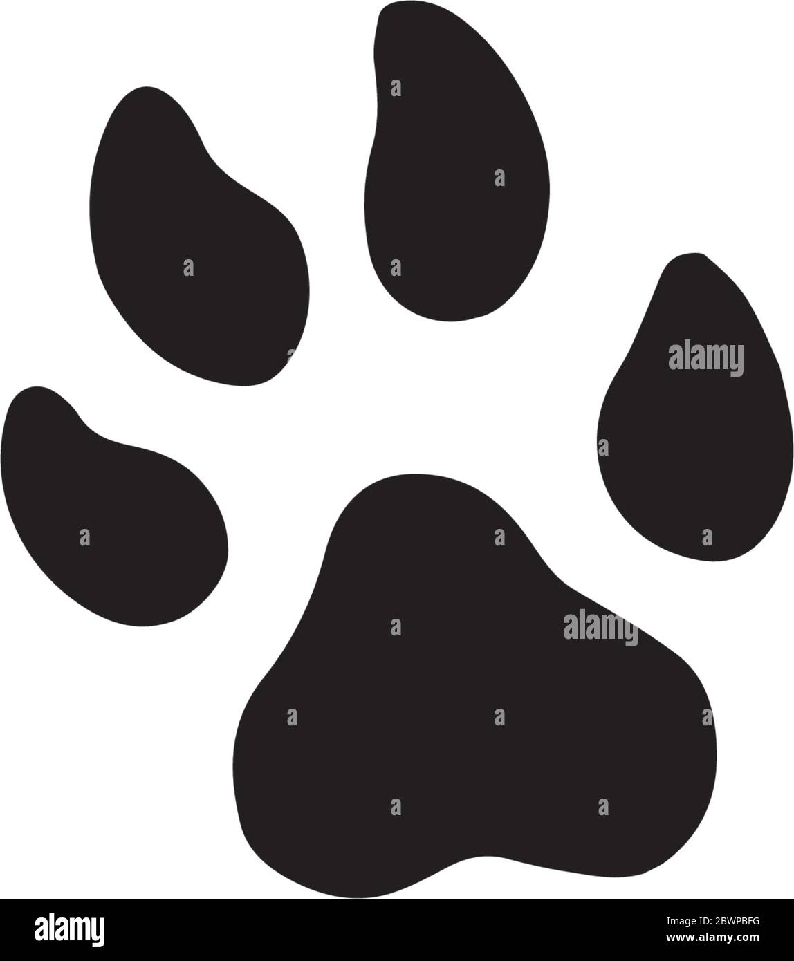 Dog footprint Stock Vector Images - Alamy