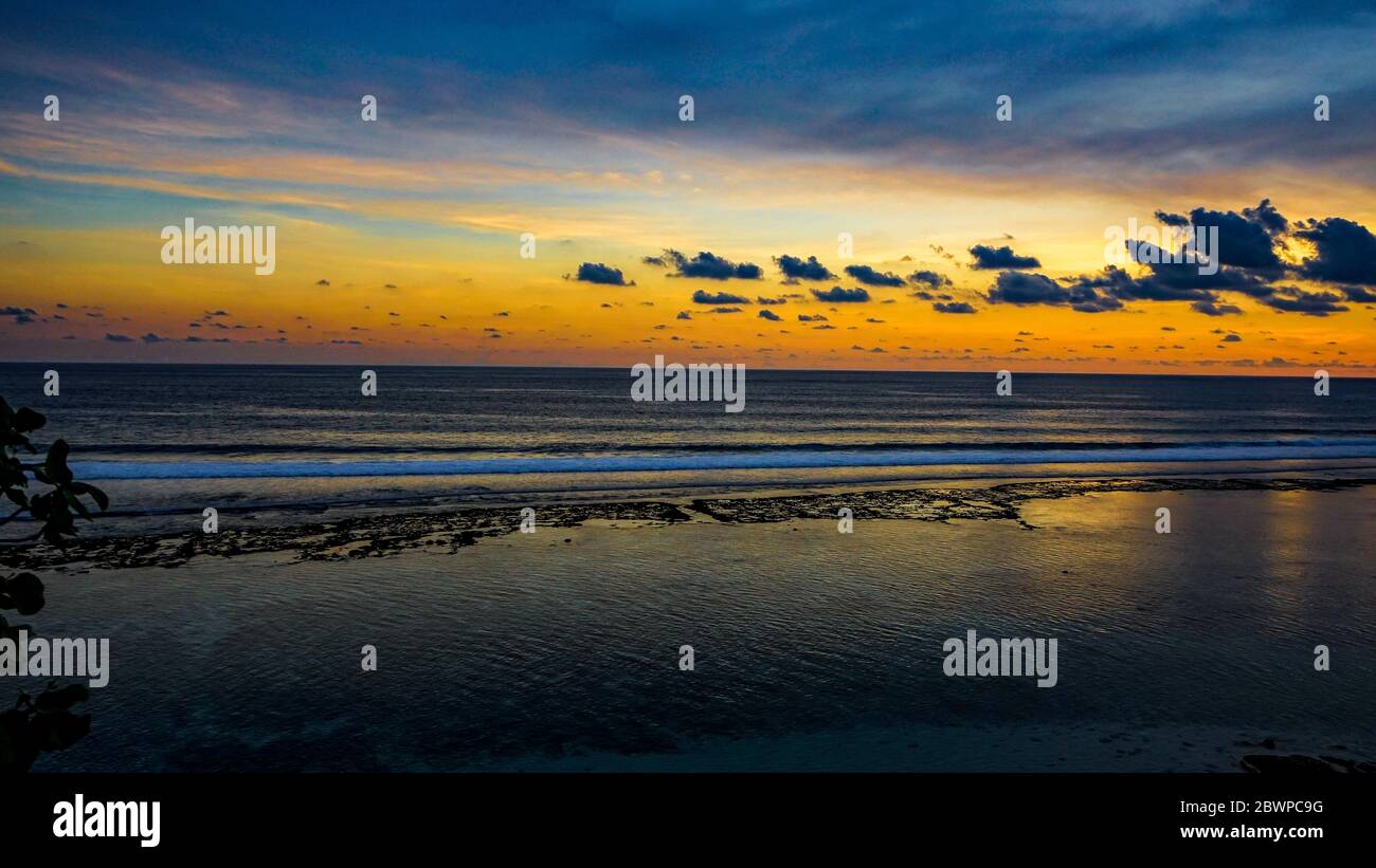 Beautiful view beach orange color hi-res stock photography and images ...