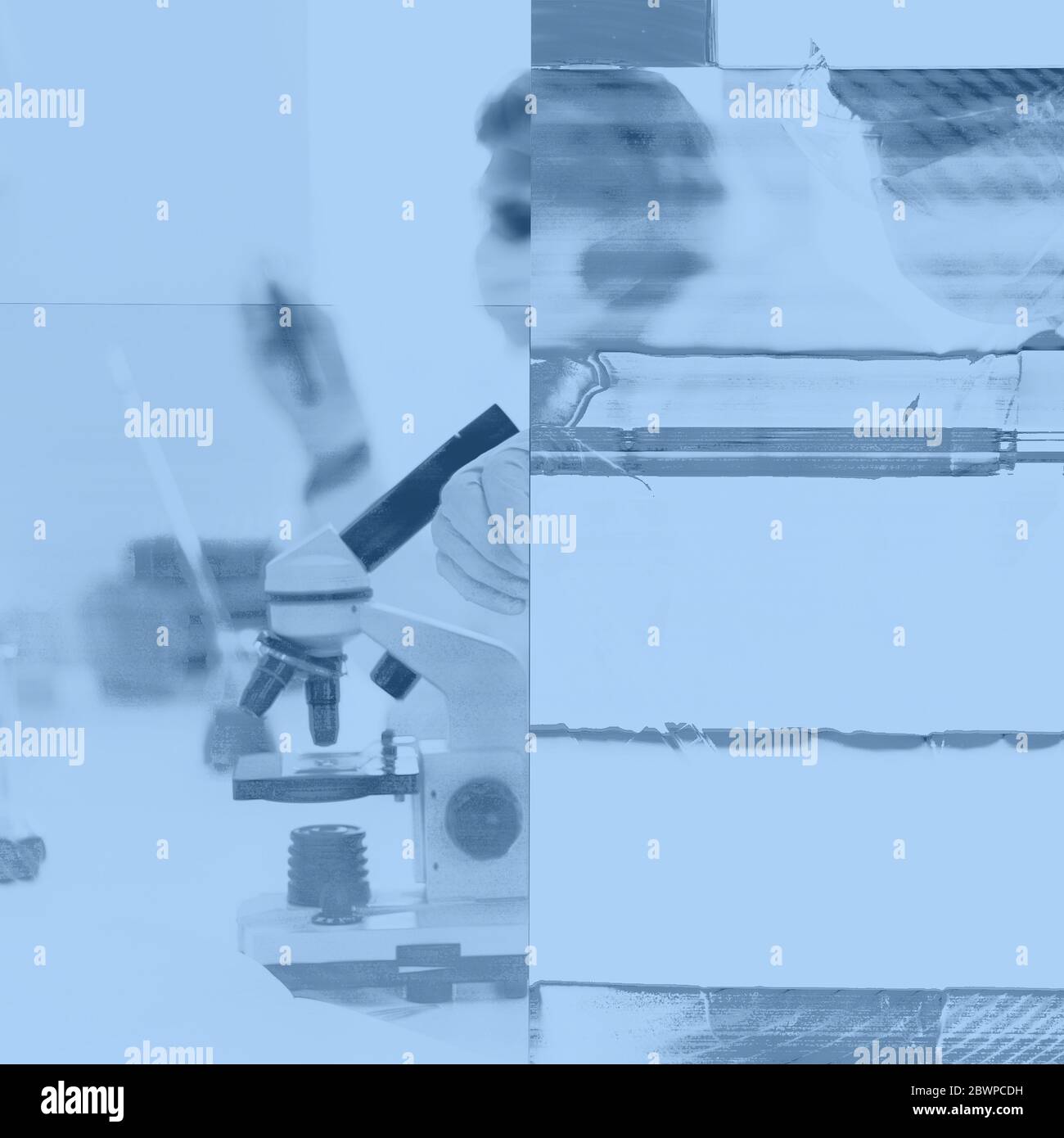 background image of a group of scientists in the laboratory. noise and ...