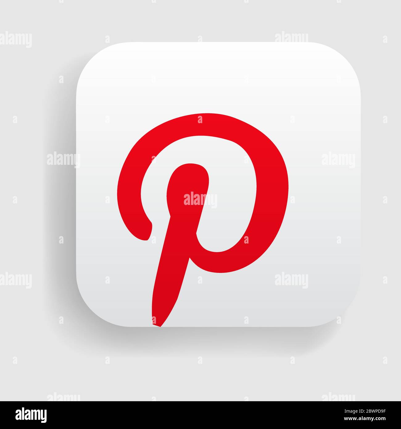 Pinterest icon illustration hi-res stock photography and images - Alamy