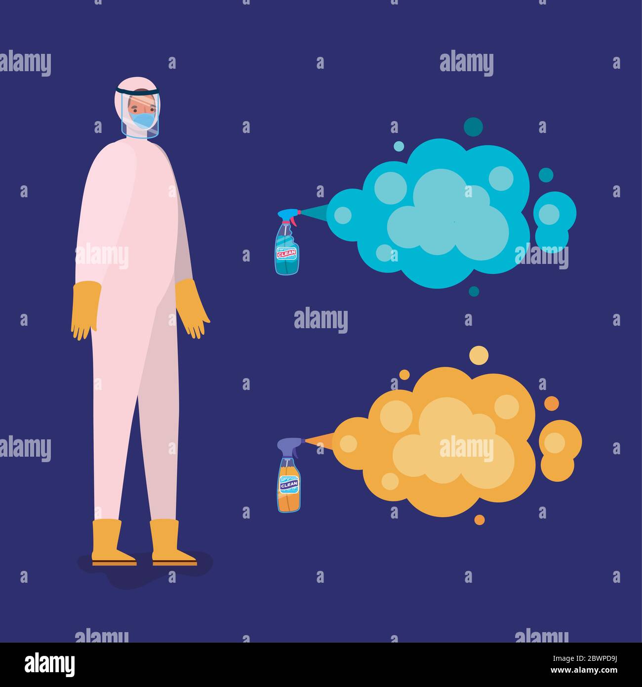 Spraying bottles Stock Vector Images - Alamy