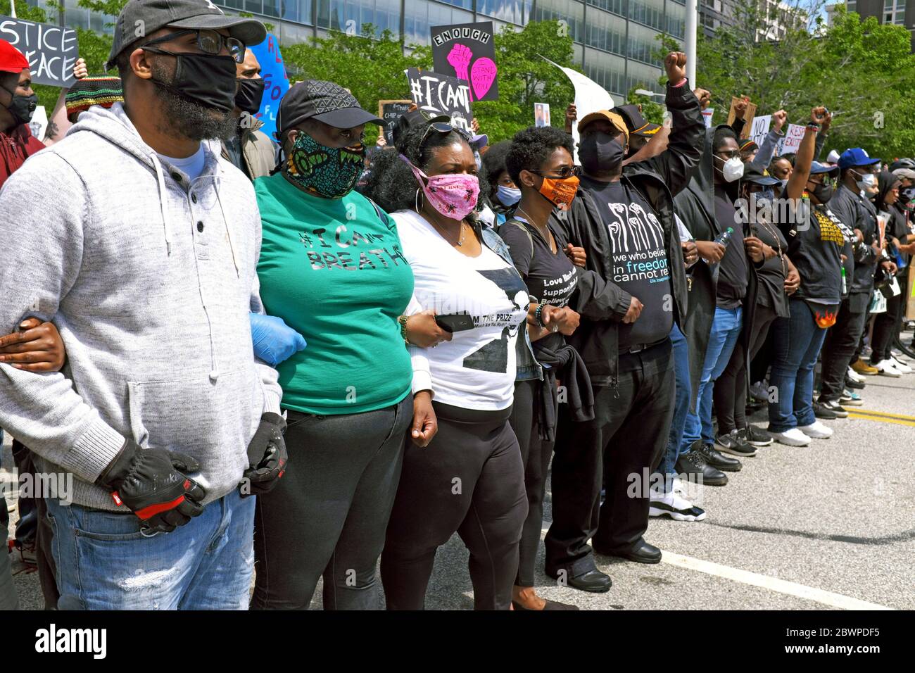 Cleveland racial protest hi-res stock photography and images - Alamy
