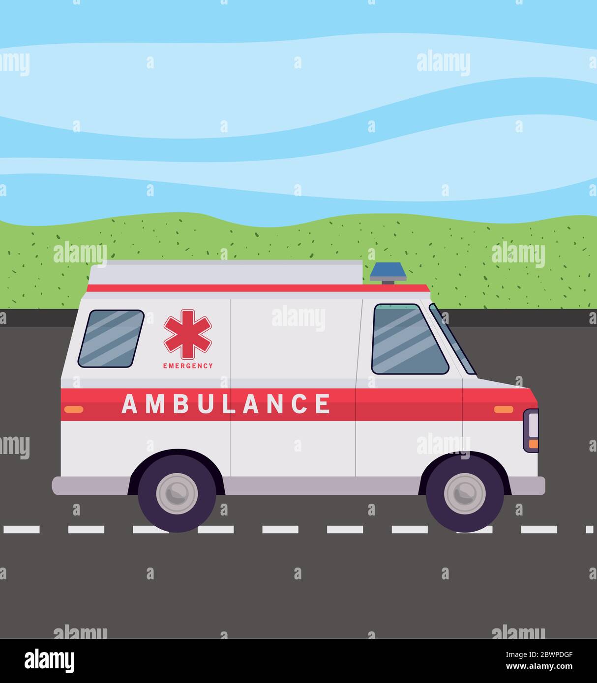 Ambulance side on Stock Vector Images - Alamy