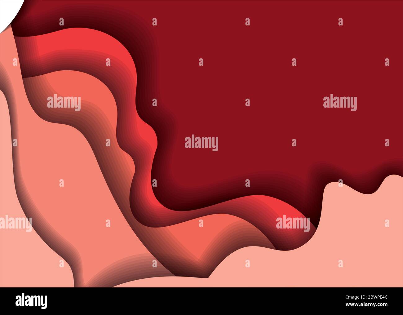 red waves background inside frame vector design Stock Vector Image ...