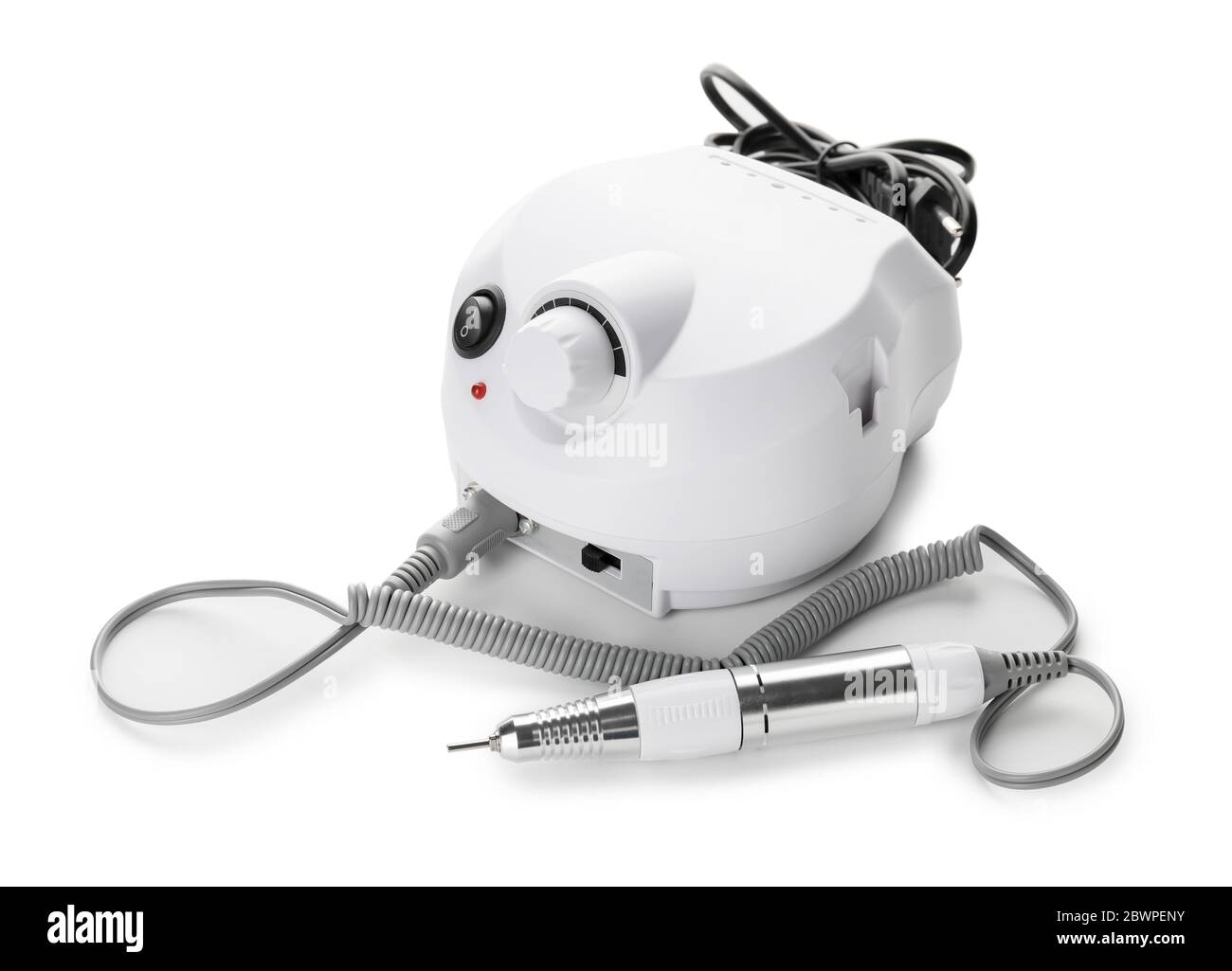 Modern milling cutter for manicure on white background Stock Photo - Alamy