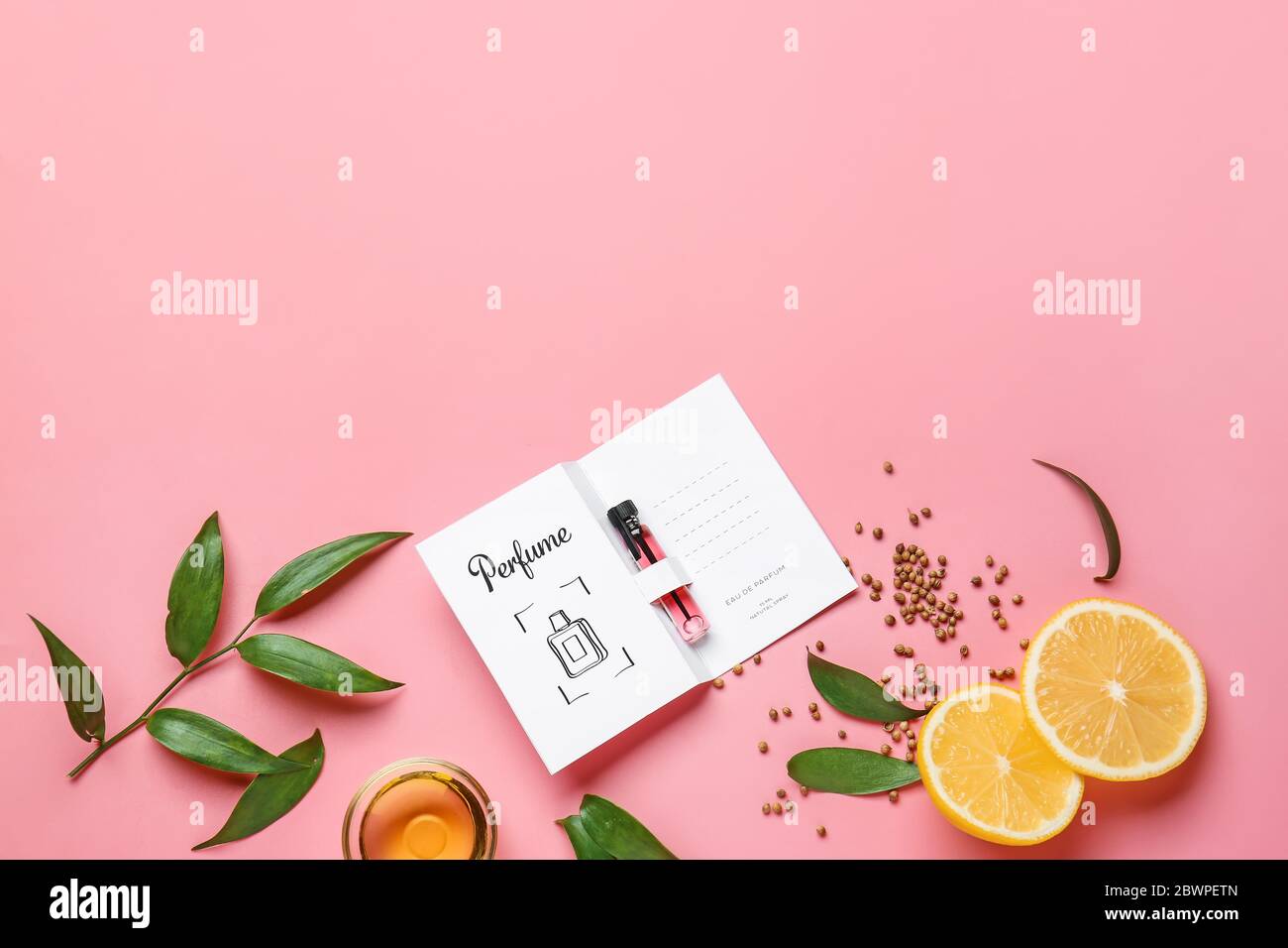 Perfume sample text hi-res stock photography and images - Alamy