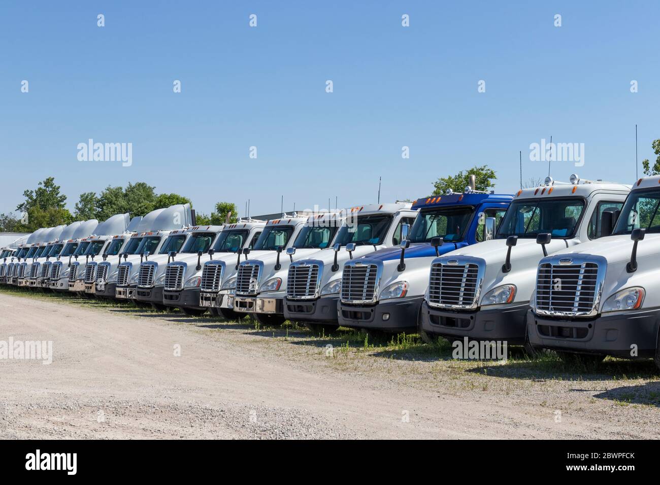 Indianapolis - Circa June 2020: Freightliner Semi Tractor Trailer ...