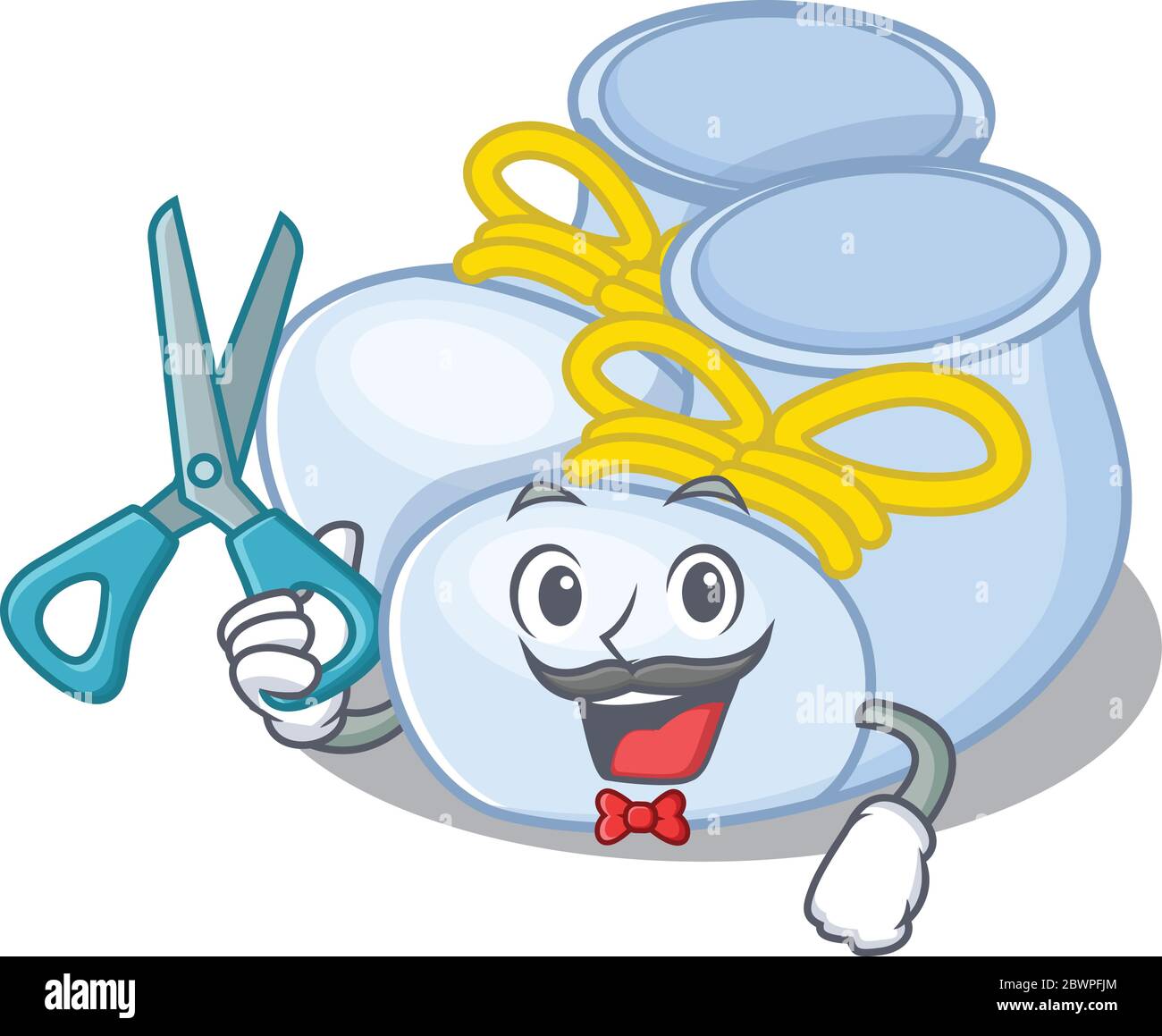 Baby boy boots cartoon character design as talented barber Stock Vector ...