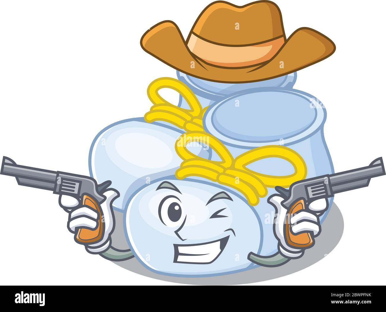 Cartoon character cowboy of baby boy boots with guns Stock Vector Image ...