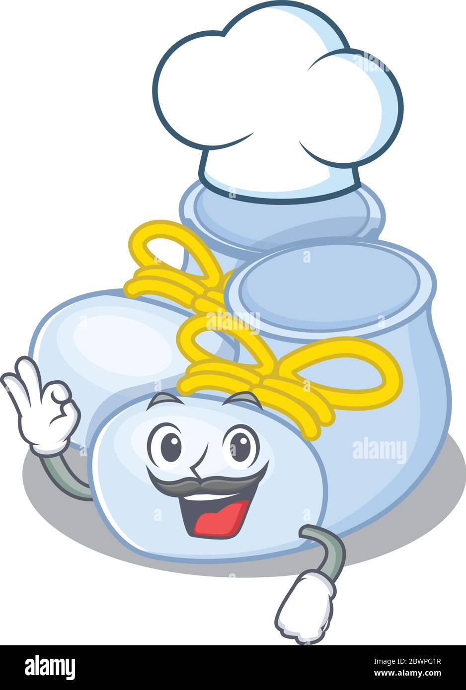 Talented baby boy boots chef cartoon drawing wearing chef hat Stock ...