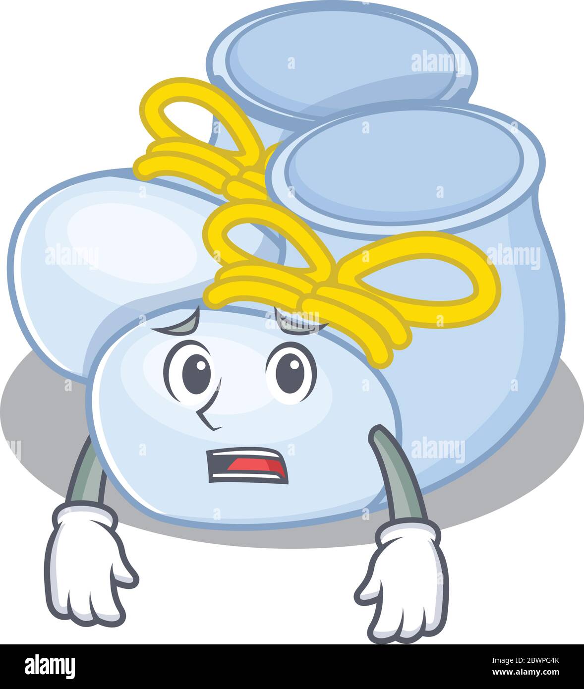 Cartoon design style of baby boy boots having worried face Stock Vector ...