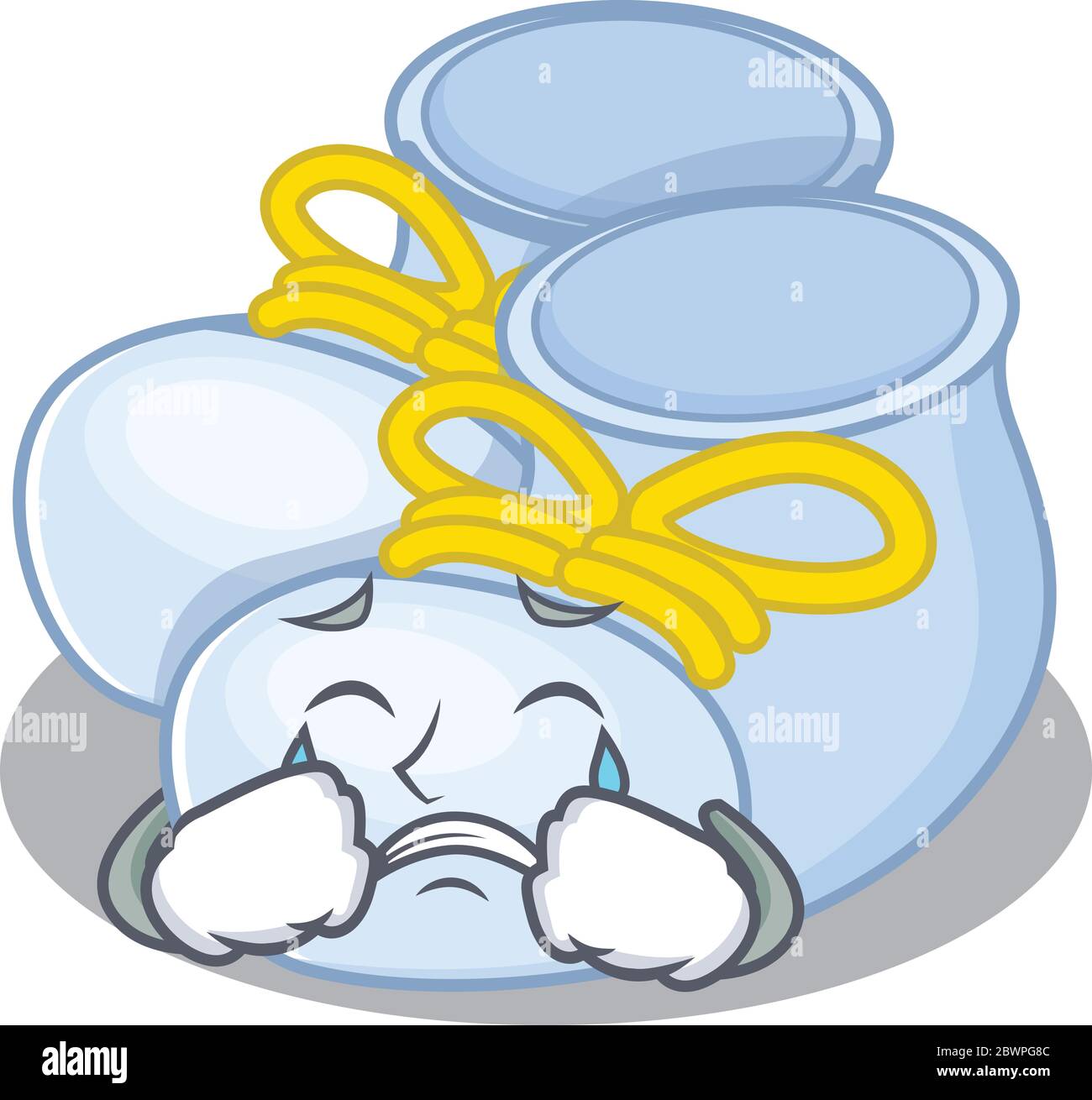 Caricature design of baby boy boots having a sad face Stock Vector ...