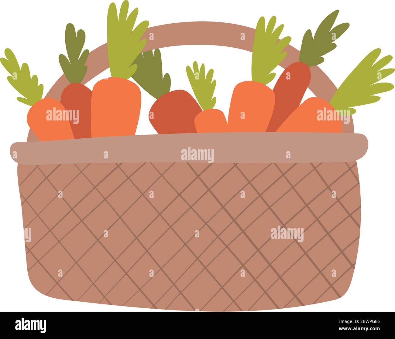 Isolated carrots inside basket vector design Stock Vector Image & Art ...